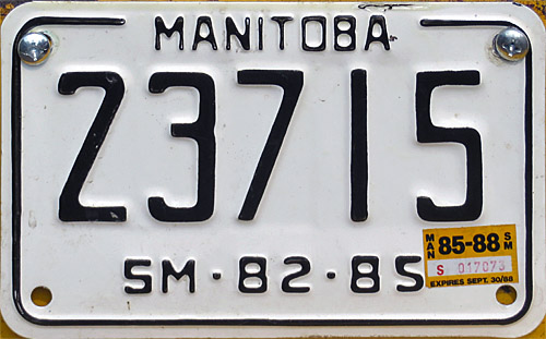 Manitoba licence plates