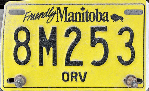 Manitoba licence plates